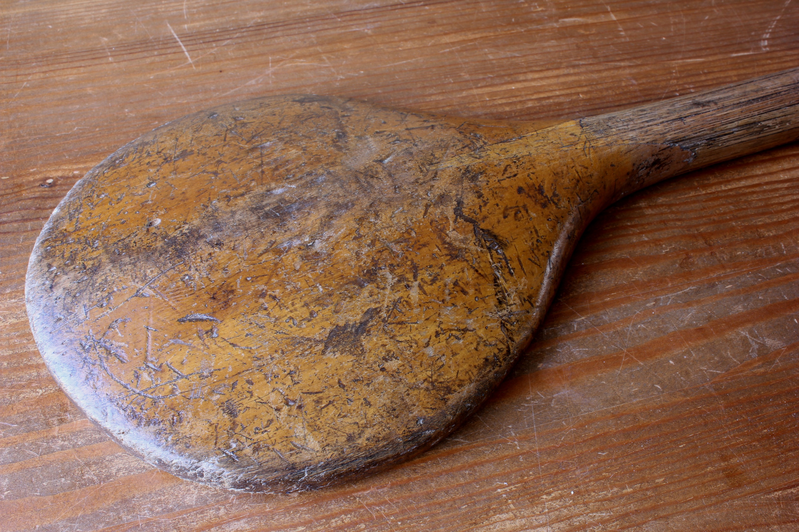 Victorian Wood Stoolball Bat. Wooden Baseball Cricket Antique.