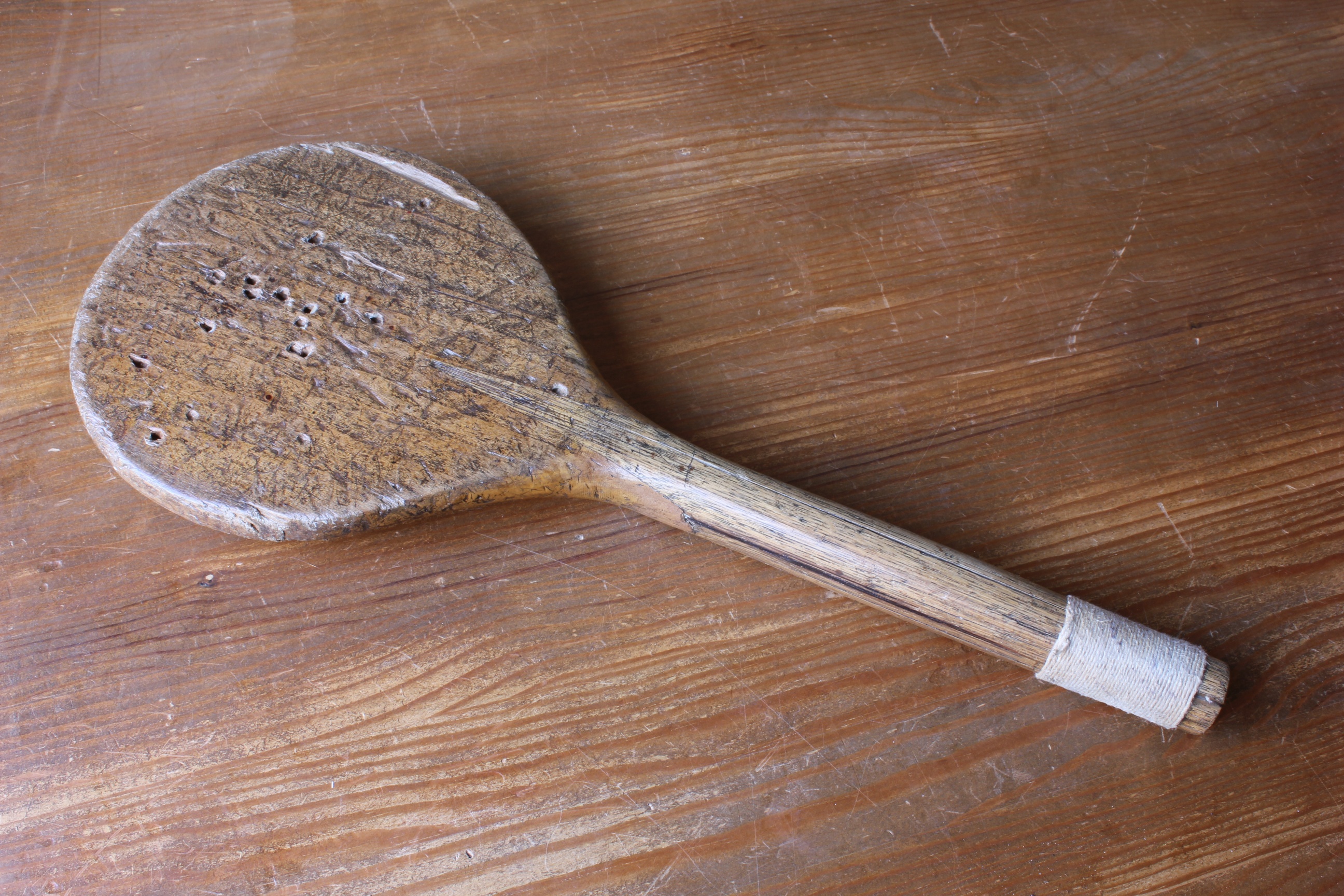 Victorian Wood Stoolball Bat. Wooden Baseball Cricket Antique.