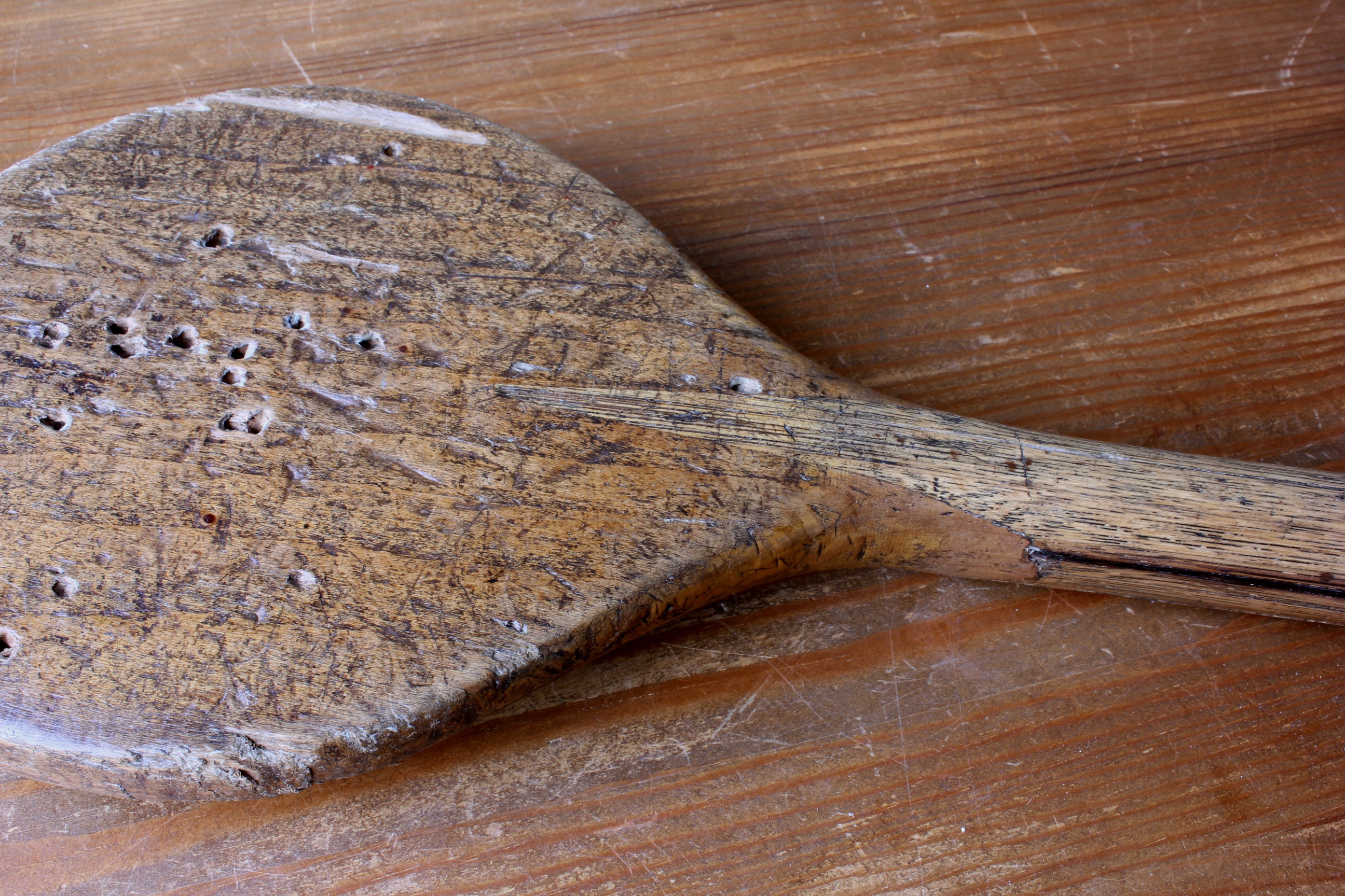 Victorian Wood Stoolball Bat. Wooden Baseball Cricket Antique.