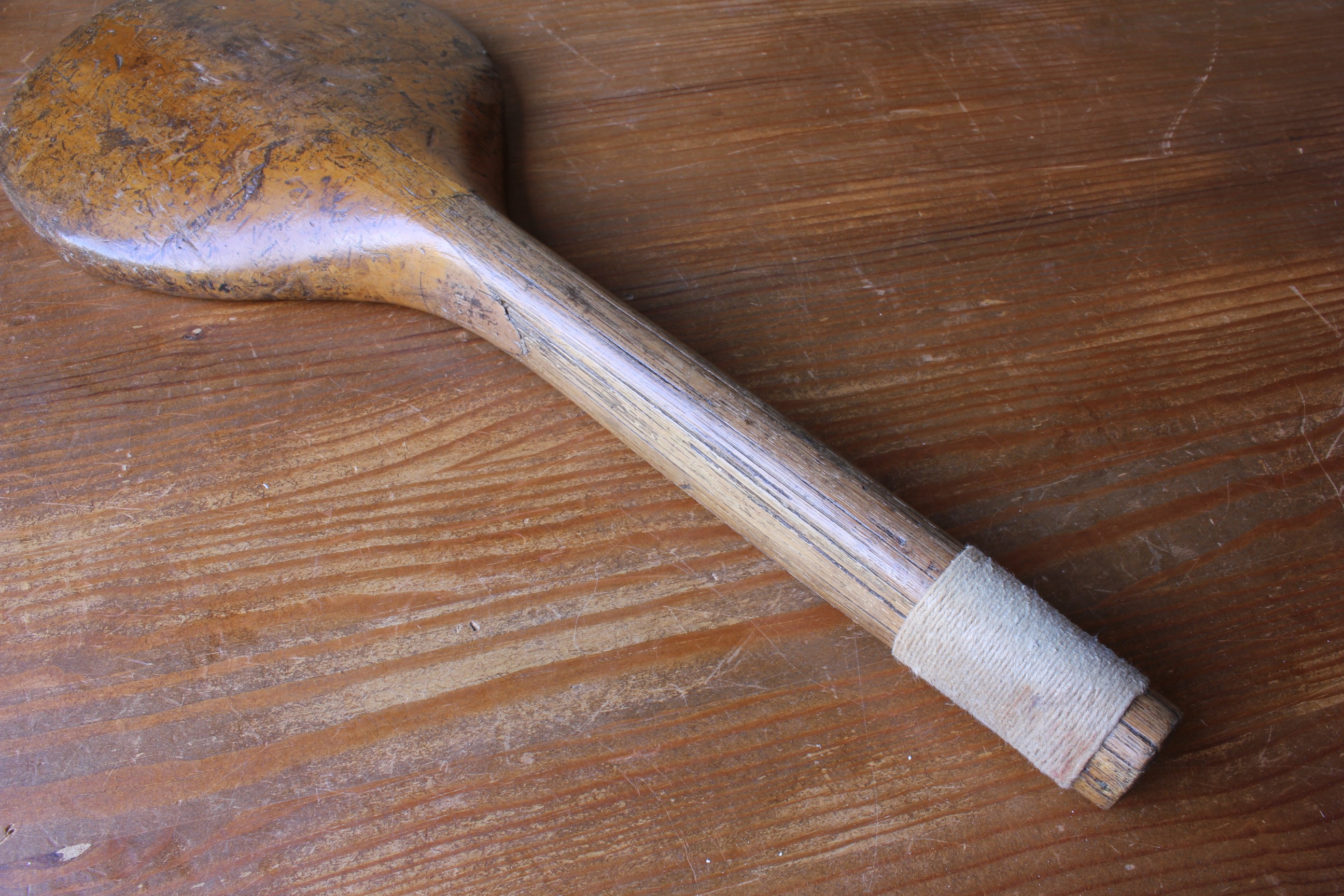 Victorian Wood Stoolball Bat. Wooden Baseball Cricket Antique.