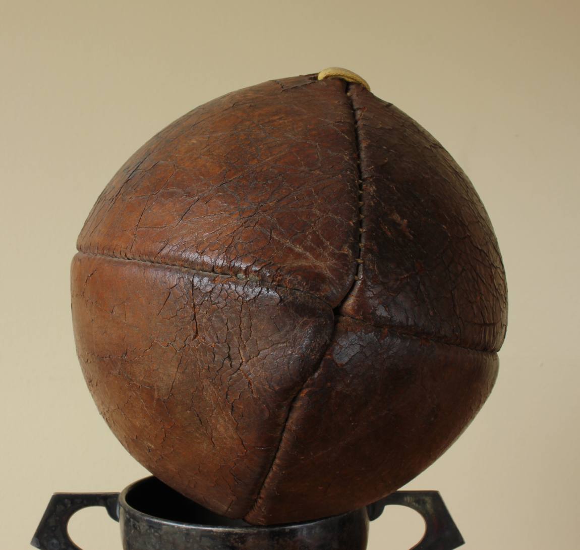 1930's Leather Laced Rugby Ball. Full Size 5 Sports Ball.
