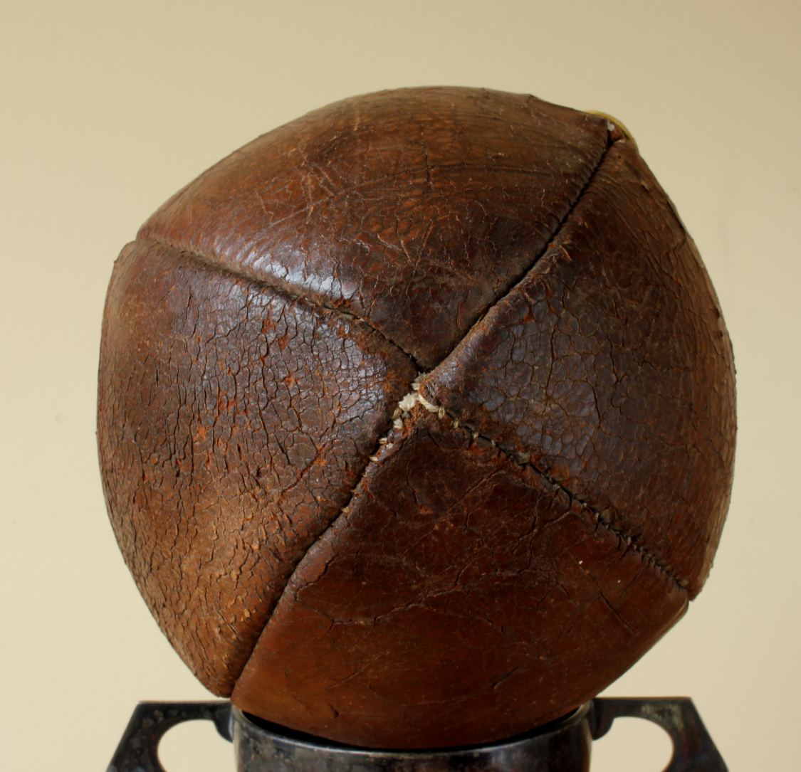 1930's Leather Laced Rugby Ball. Full Size 5 Sports Ball.