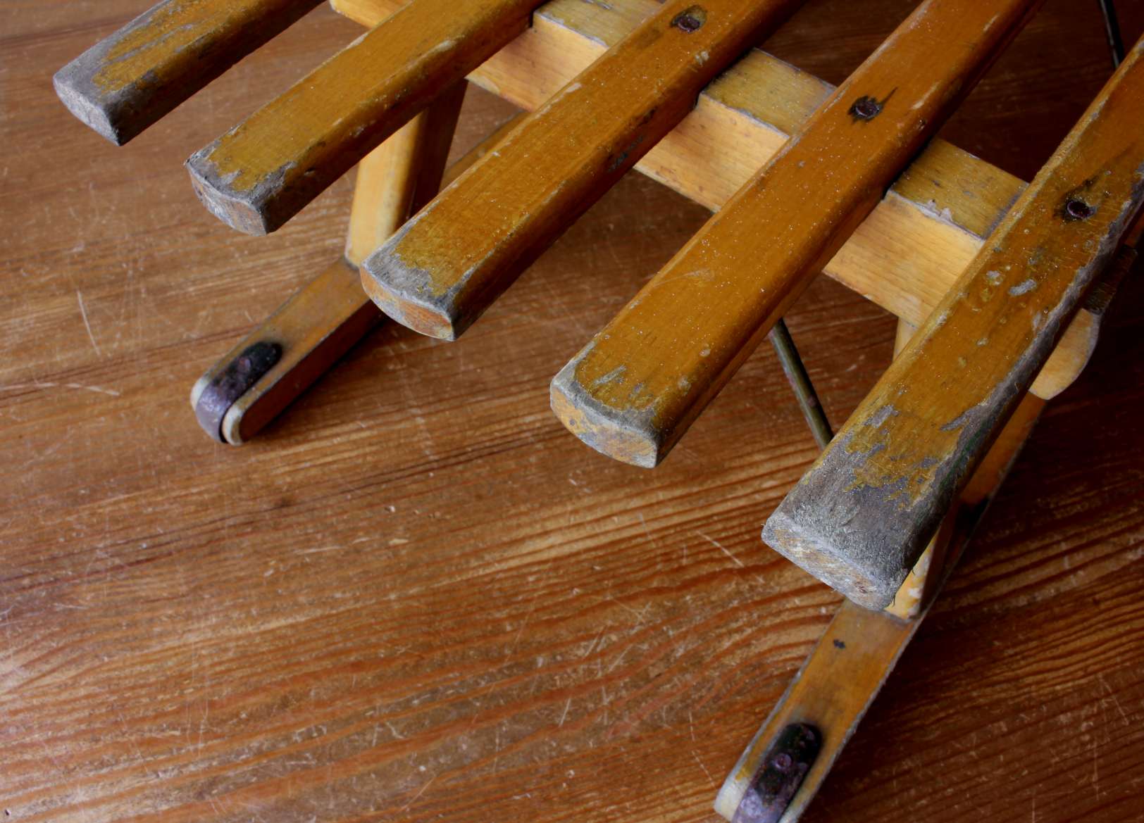 Wooden Sledge. Davos Snow Sleigh. Ski Lodge, Chalet, Hotel, Shop.