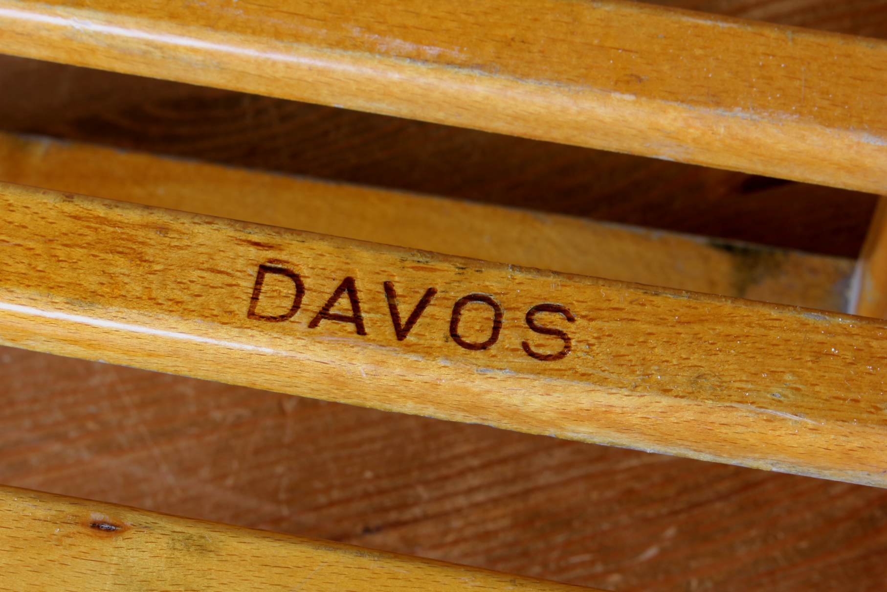 Wooden Sledge. Davos Snow Sleigh. Ski Lodge, Chalet, Hotel, Shop.