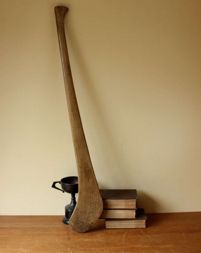 Wood Hurling Stick. Irish Wooden Hurley Stick. Sports Display, Bar Decor.