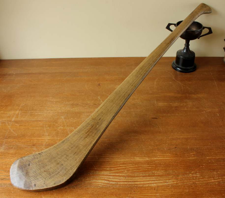 Wood Hurling Stick. Irish Wooden Hurley Stick. Sports Display, Bar Decor.