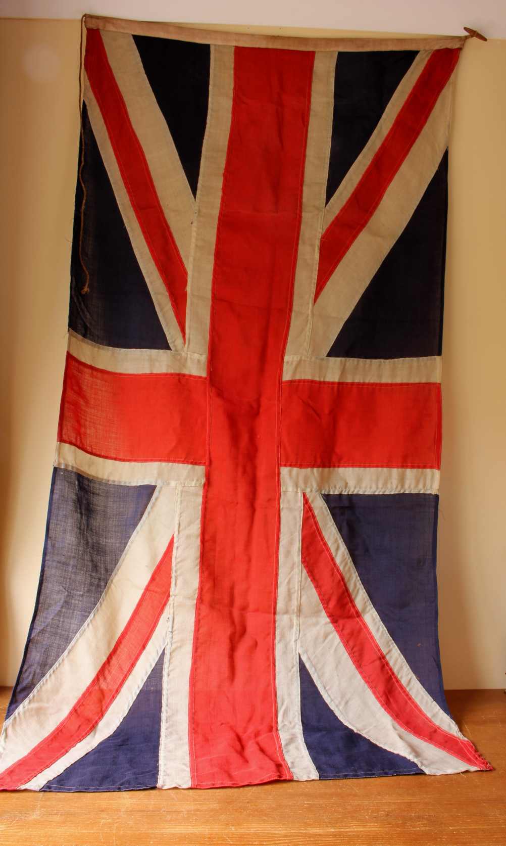 5 1/2 ft by 2 1/2 ft Union Jack Flag. Decorative Original c1930 Vintage.