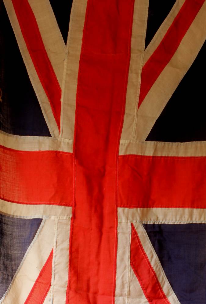 5 1/2 ft by 2 1/2 ft Union Jack Flag. Decorative Original c1930 Vintage.