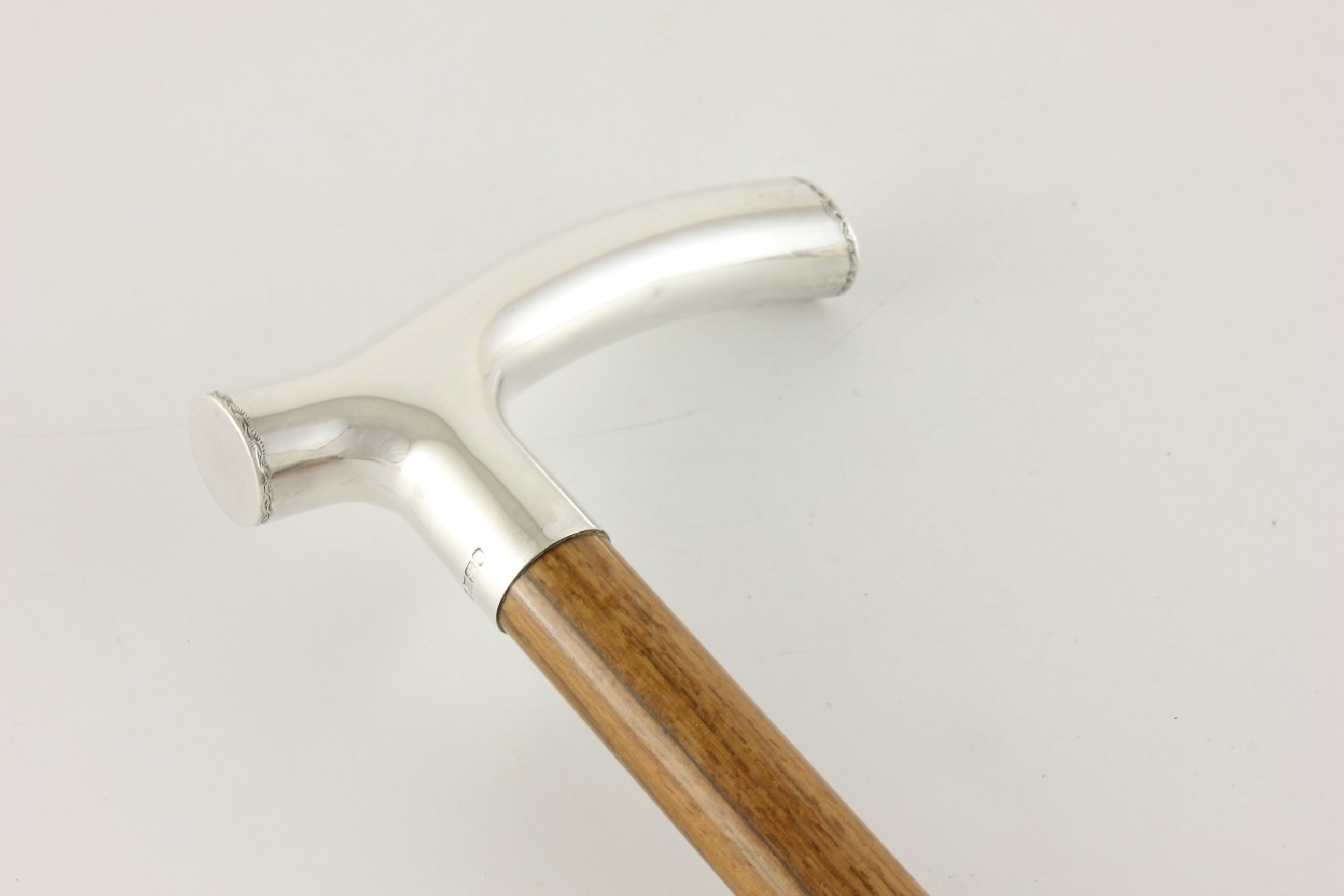 Vintage Silver Topped Opera Walking Cane Stick. Charles S Green. 1988.
