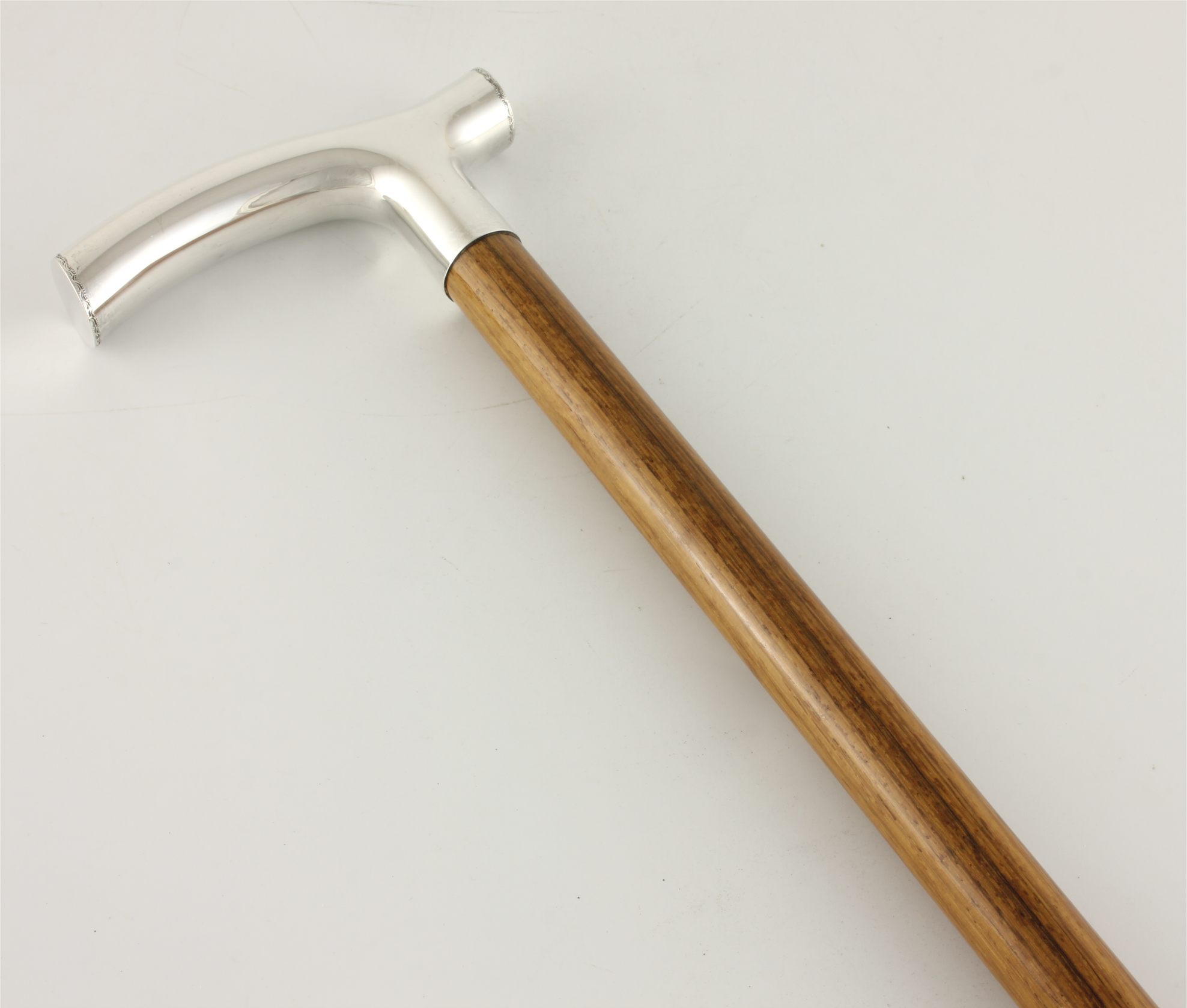 Vintage Silver Topped Opera Walking Cane Stick. Charles S Green. 1988.