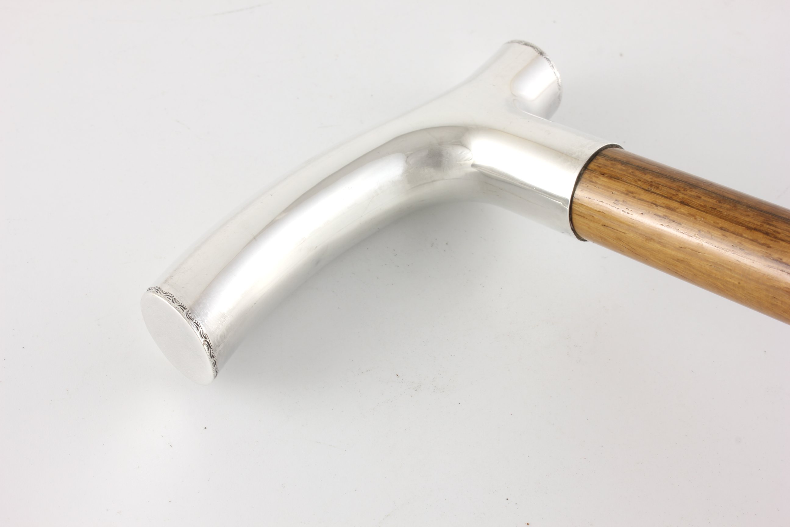 Vintage Silver Topped Opera Walking Cane Stick. Charles S Green. 1988.