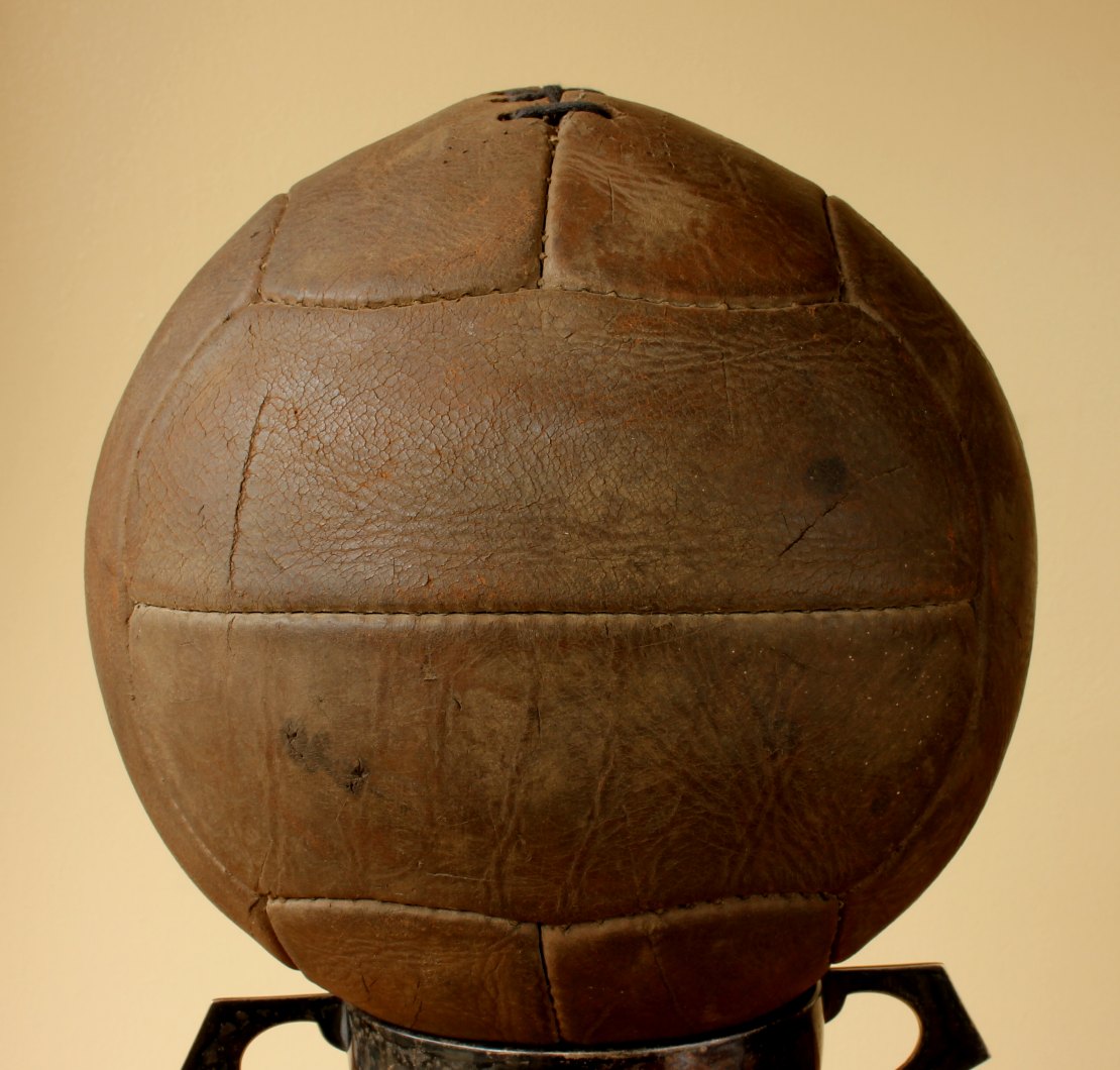 Vintage 1950's Leather 6 Lace Hold Football. Nice Display Ball.