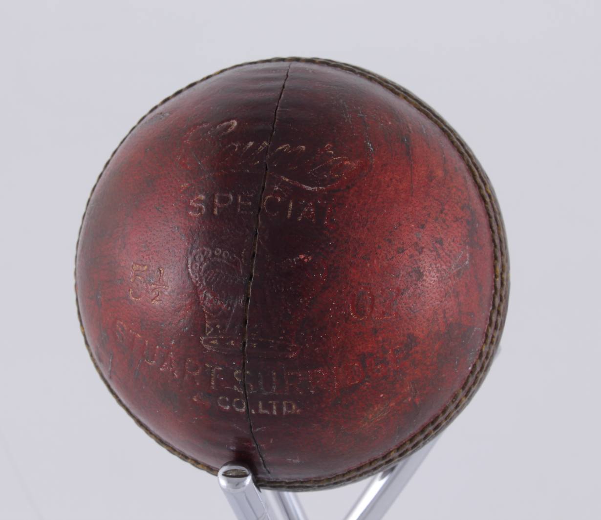 Hat Trick Cricket Ball Trophy. Walsall CC County Match Played 1949.