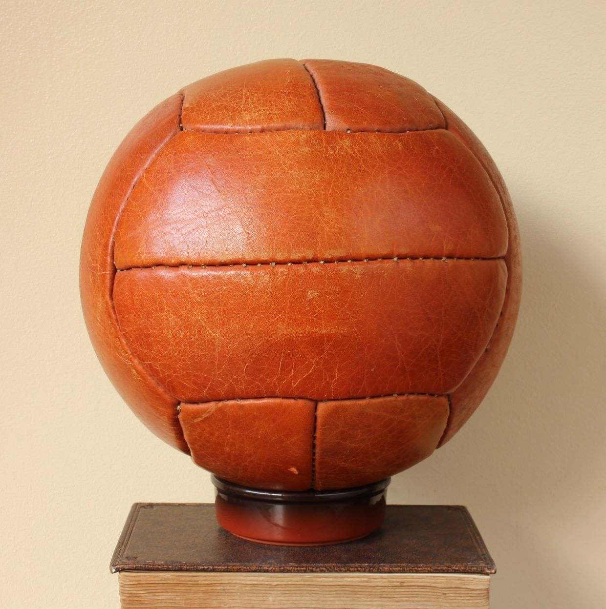 Vintage 12 Panel Winner Leather Football. 1950's Old Size 5 Laced ...