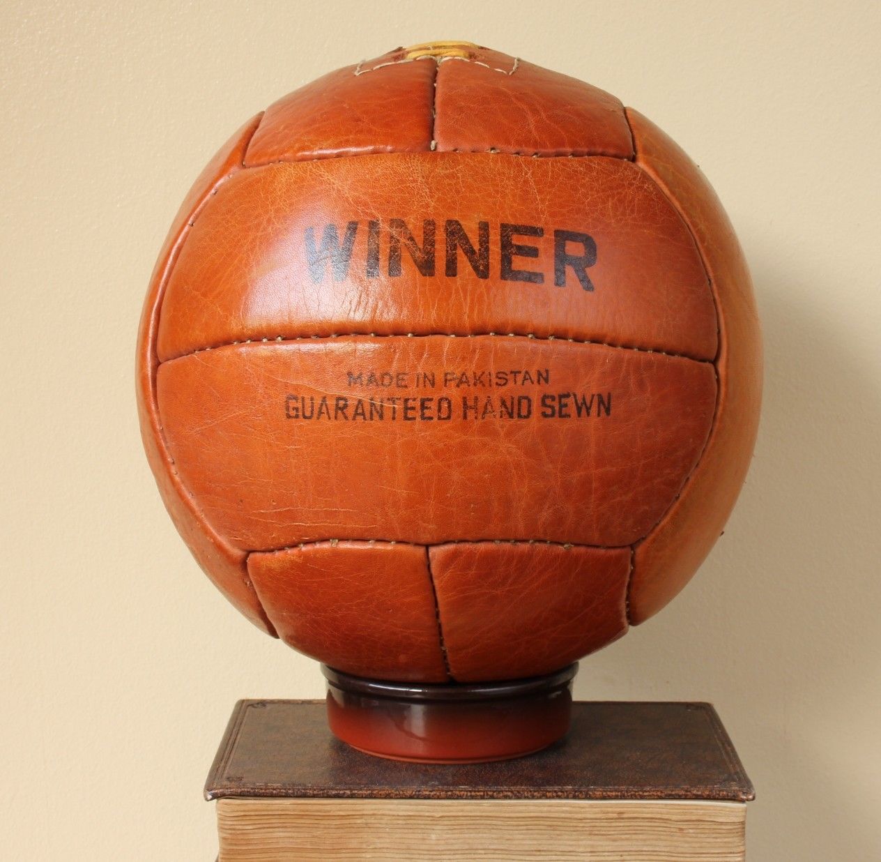 Vintage 12 Panel Winner Leather Football. 1950's Old Size 5 Laced ...