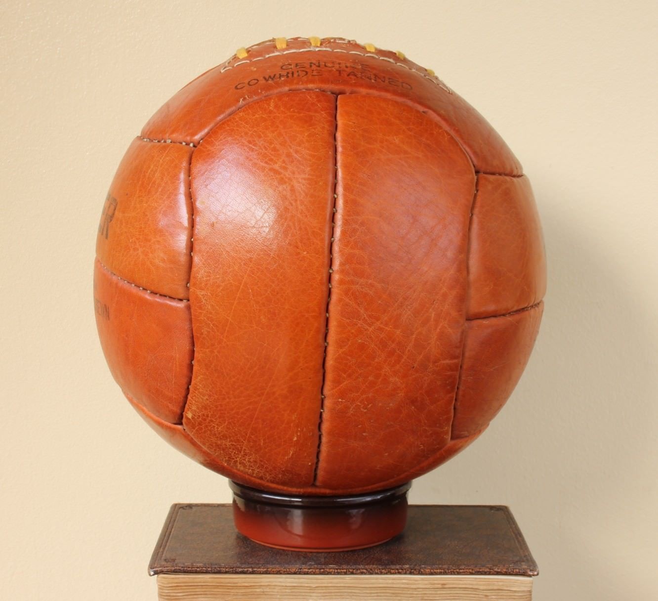 Vintage 12 Panel Winner Leather Football. 1950's Old Size 5 Laced ...