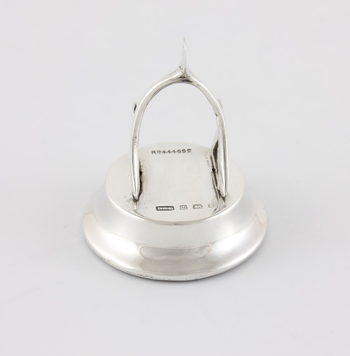 Silver Lucky Wishbone Menu Holder. Photo Card Clip Picture Frame. 1906.