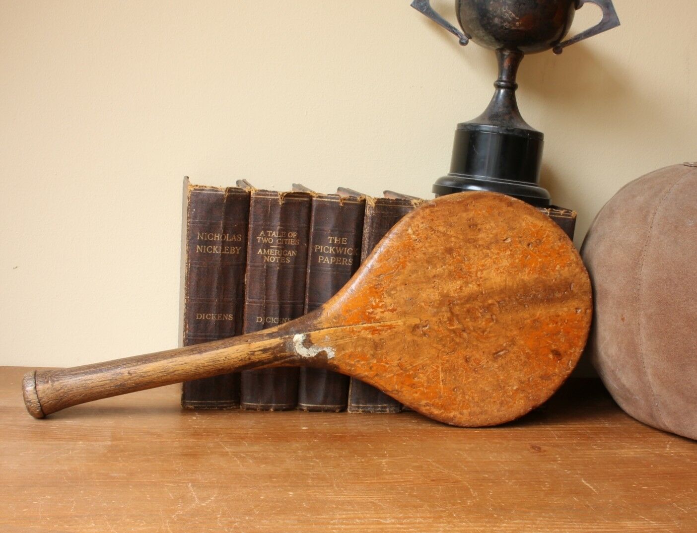 Antique Wood Stoolball Bat. Wooden Vintage Baseball / Cricket Sports ...